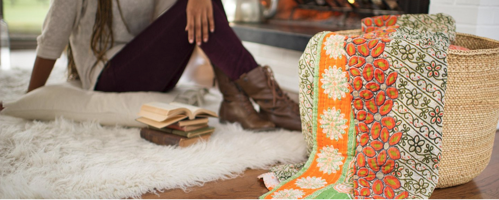Hand & Cloth - Hand Stitched Kantha Blankets - StyleChicago.com