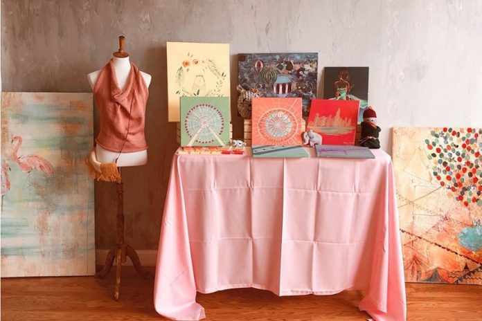 Fall But Once - Original Paintings, Drawings and Knit Items