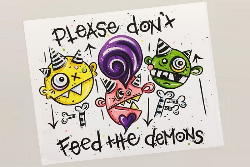 Hello Amanda Shell - PoPtimist Art Exploding with Color and Optimism